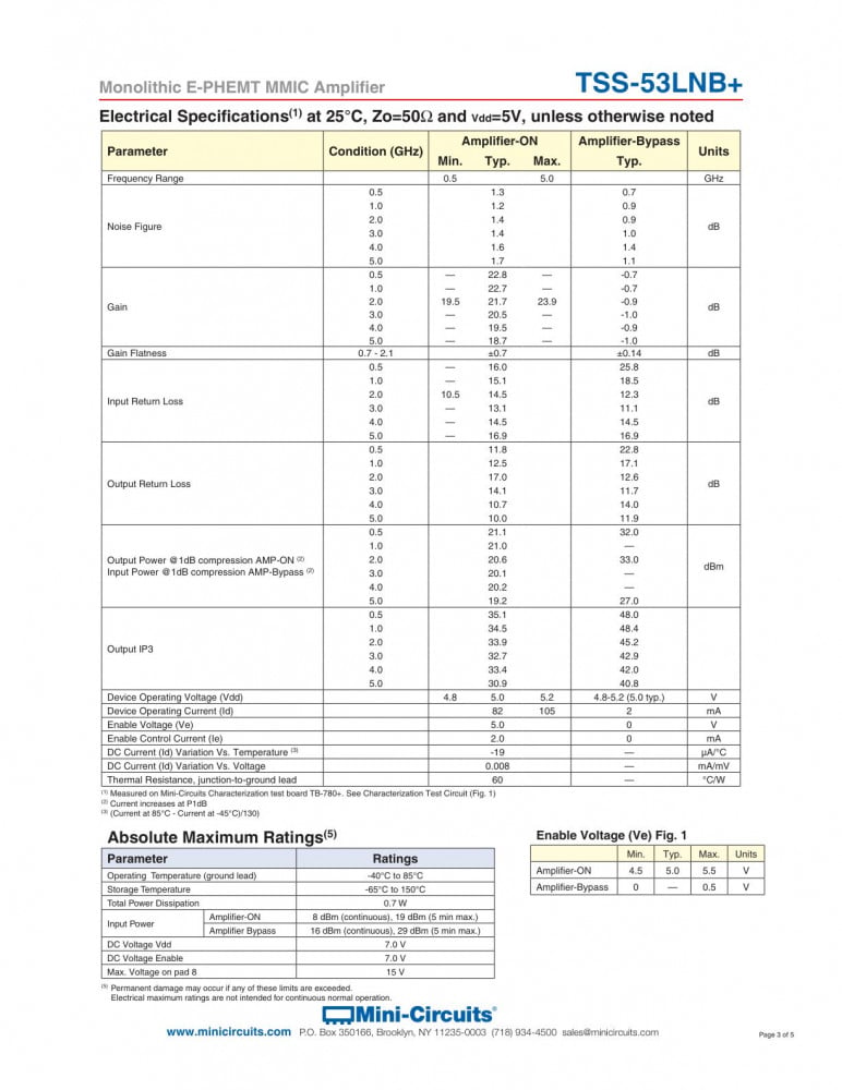 TSS-53LNB+ datasheet page 3