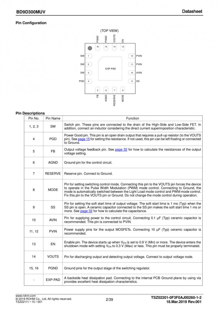 BD9D300MUV-E2 document page 2
