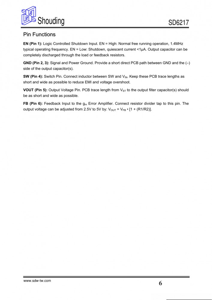 SD6217C datasheet page 6