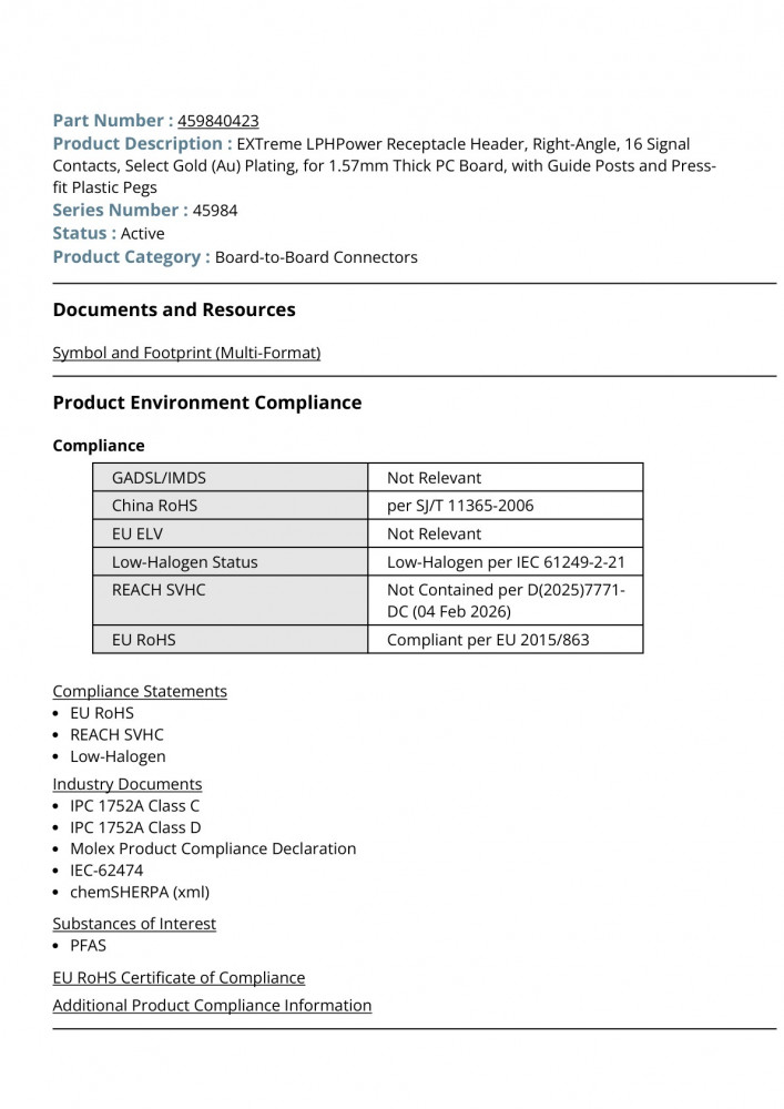 Product document page 1