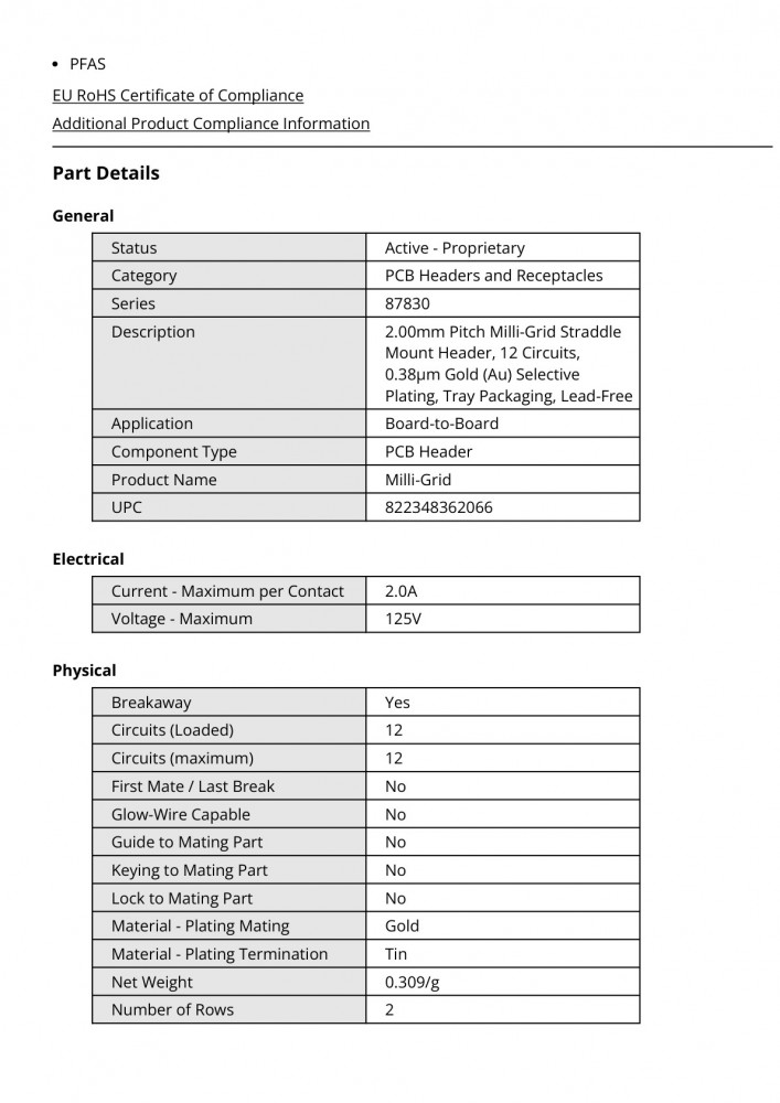 MOLEX 878301221 product document page 2