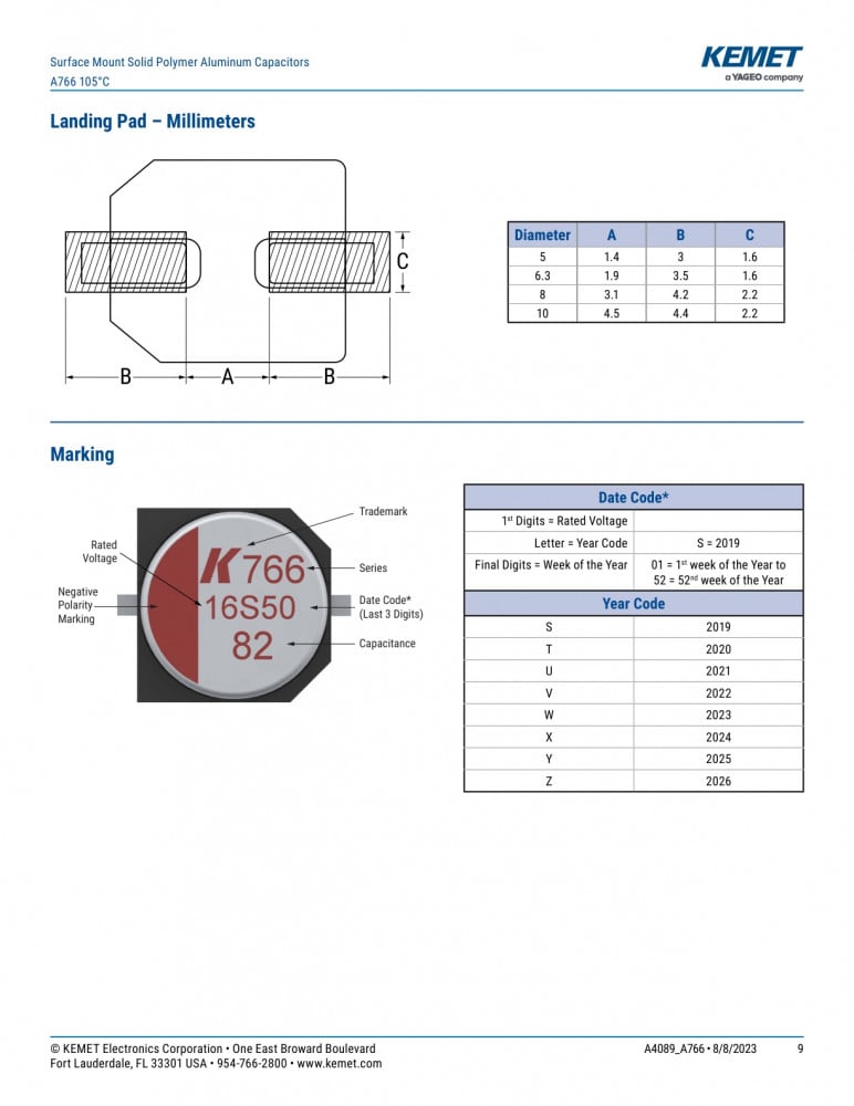 KEMET A766 datasheet page 9