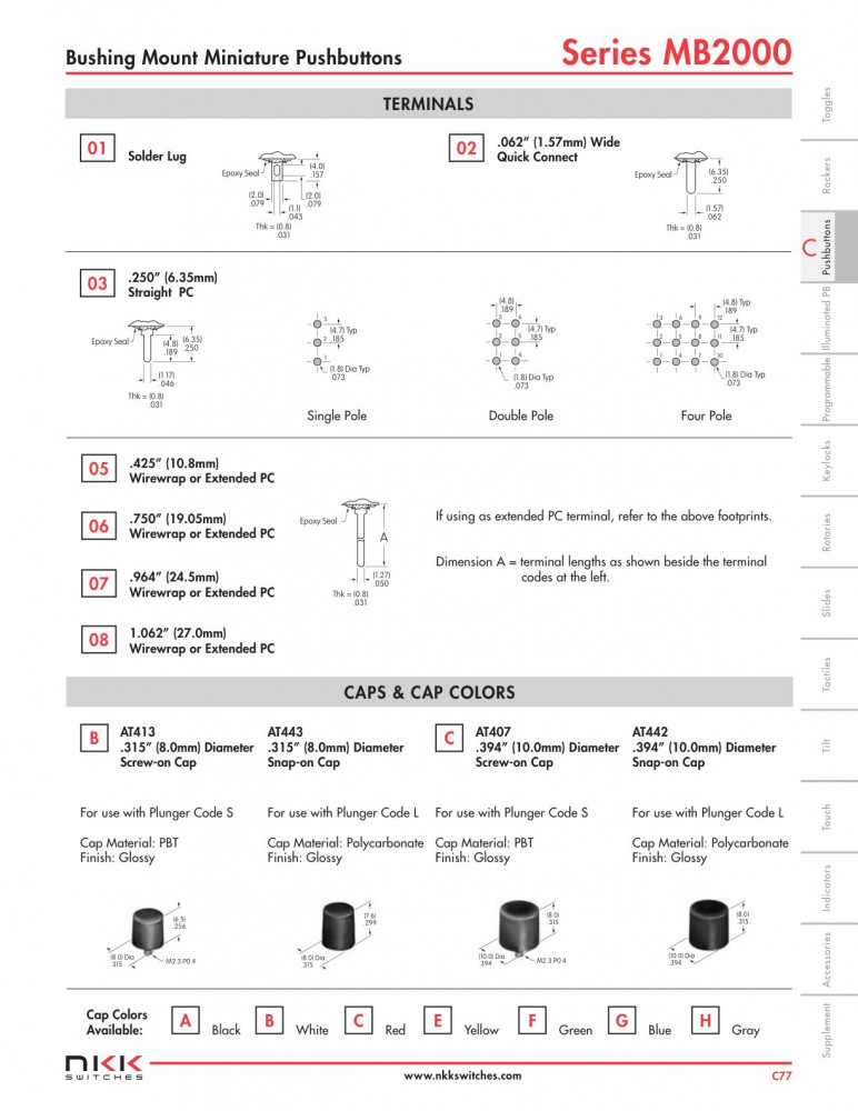 NKK Switches MB series datasheet page 6