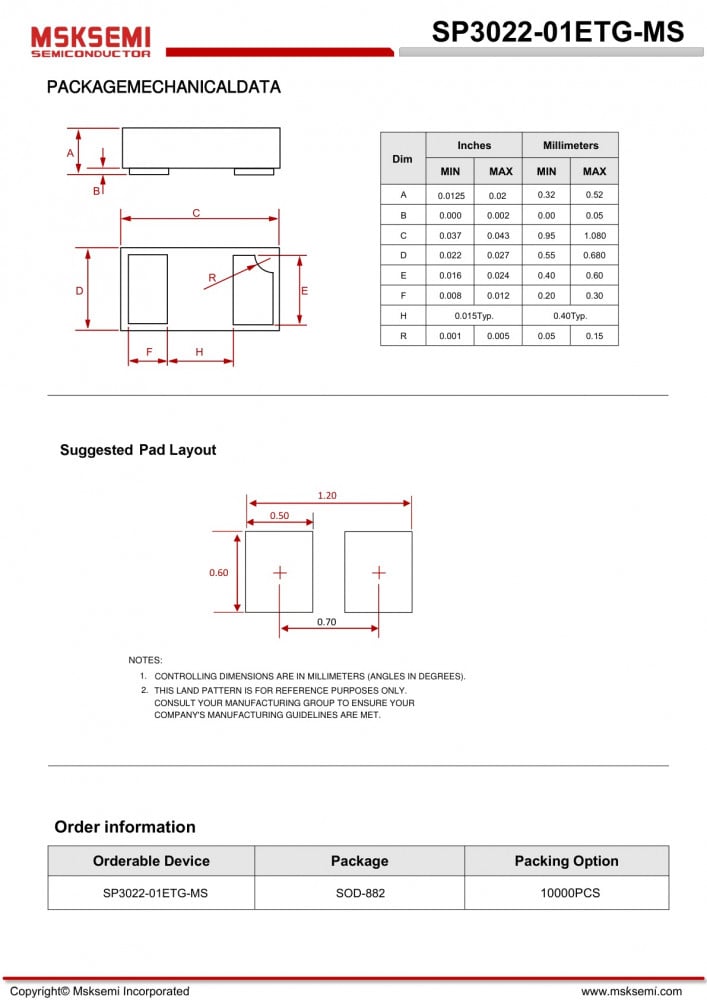 SP3022-01ETG-MS datasheet page 4