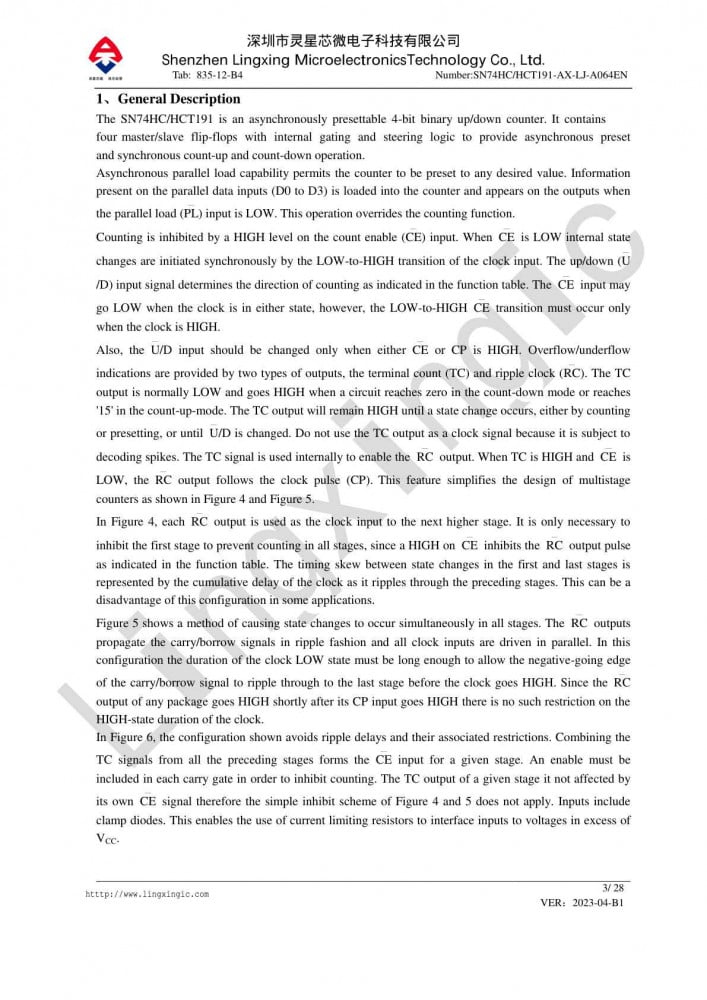 SN74HC191DR(LX) document page 3