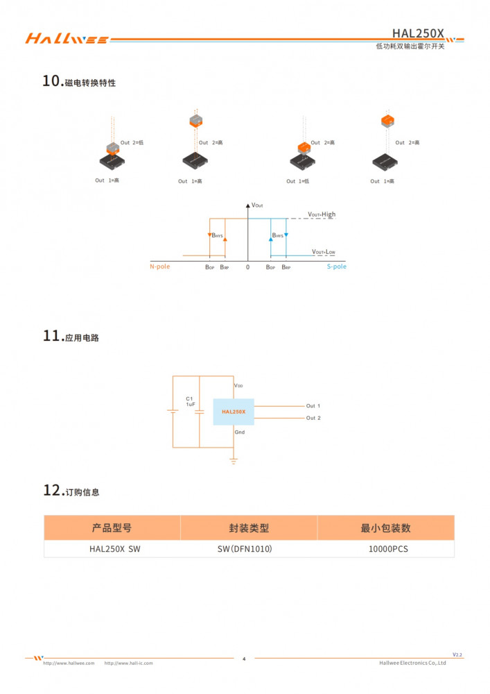 HAL2502SW datasheet page 4