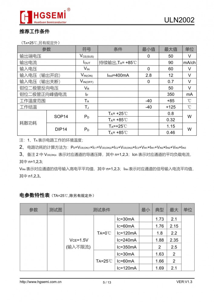 ULN2002MT/TR datasheet page 5