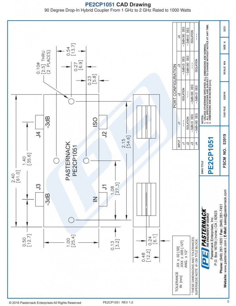 PE2CP1051 datasheet page 5