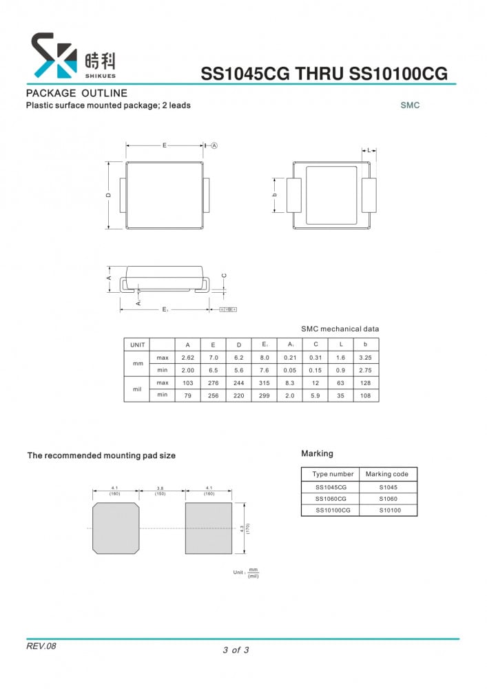 SS1045CG datasheet page 3