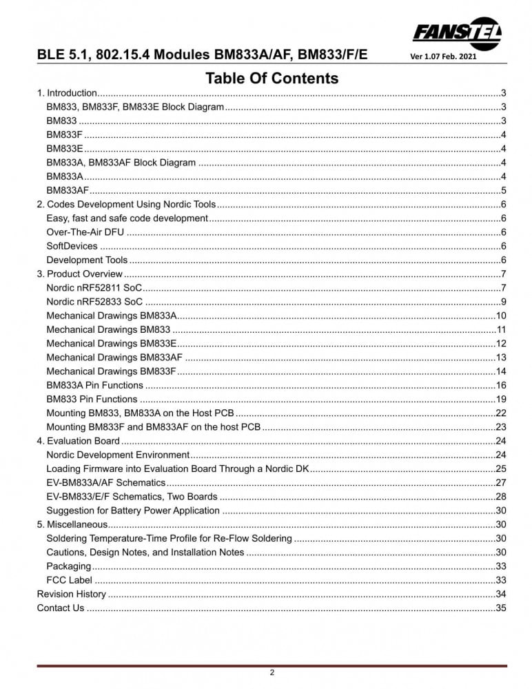 BM833F technical document page 2