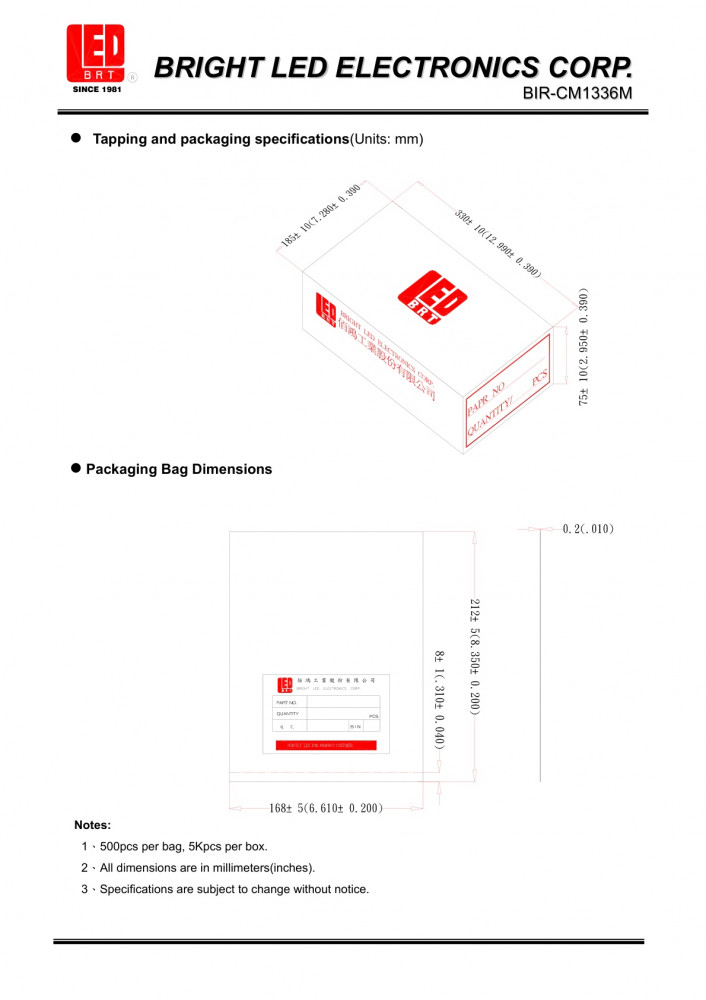 BIR-CM1336M technical document, page 3