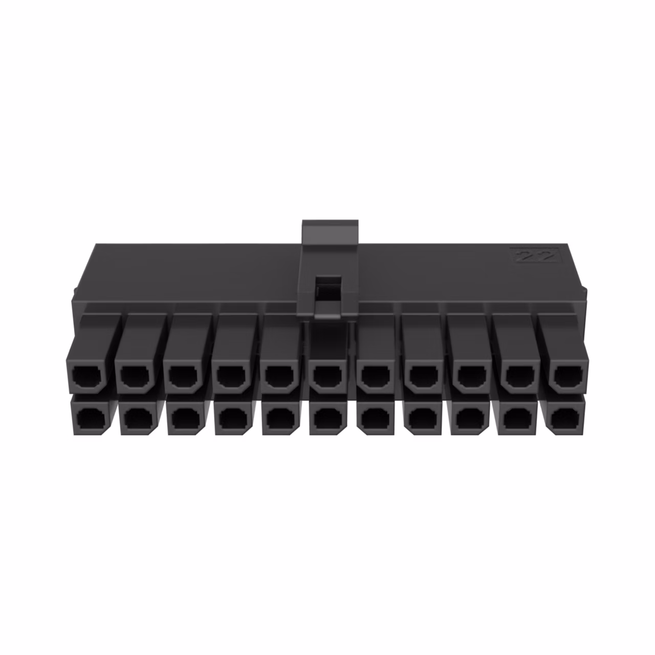 Micro-Fit+ Receptacle Housing, Dual Row, 22 Circuits, UL 94V-0, Low-Halogen, Black for sale