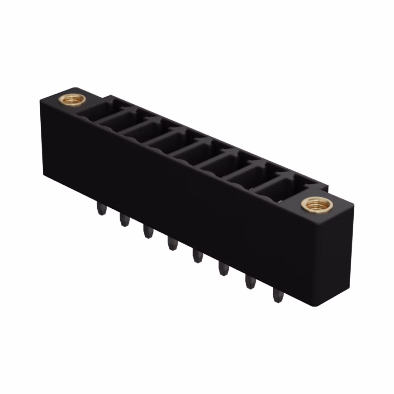 3.81mm Pitch Eurostyle Vertical PCB Header, with Threaded Retention Inserts, 8 Circuits for sale