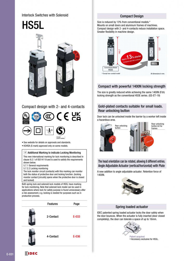 IDEC HS5L technical document page 1