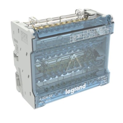 Modular distribution block with staggered bars 40 A - 13 connections per busbar - 6 modules for sale