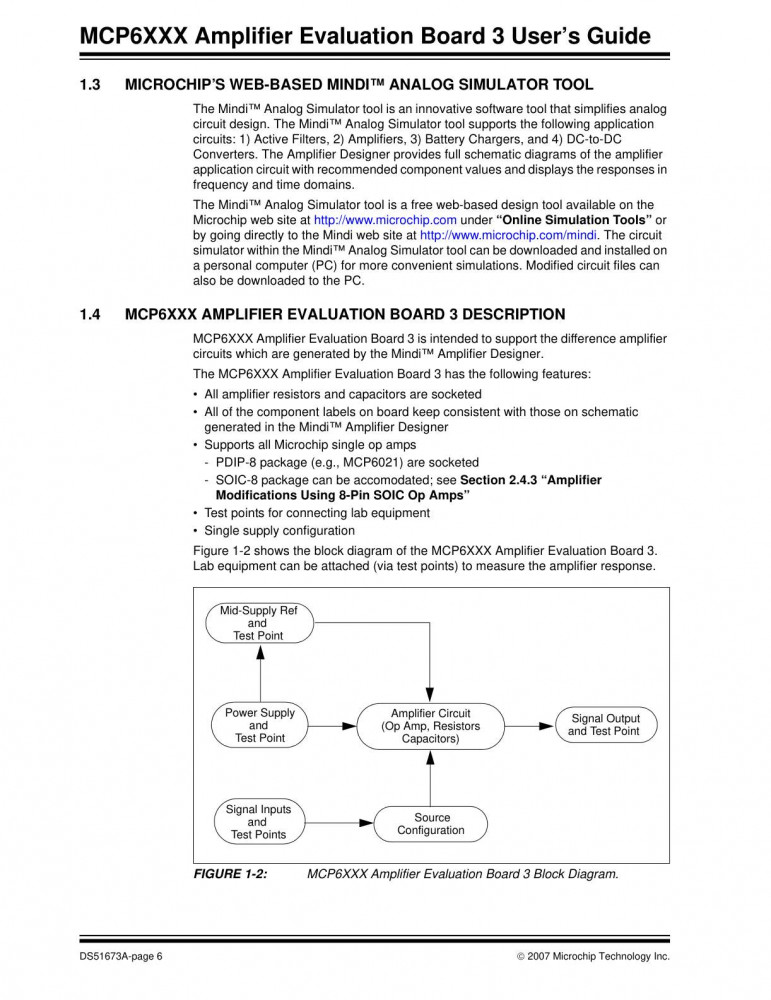 MCP6XXXEV-AMP3 document page 10
