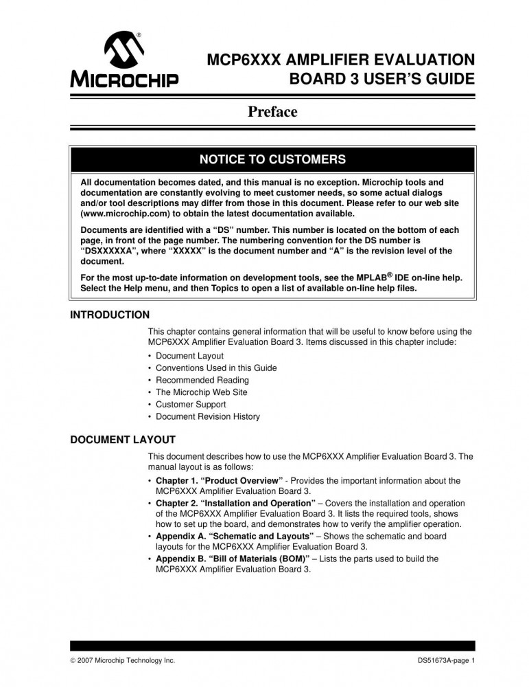 MCP6XXXEV-AMP3 document page 5