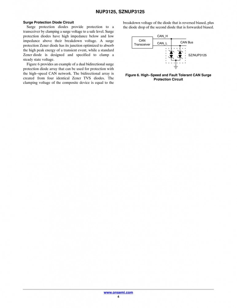 SZNUP3125WTT1G datasheet page 4
