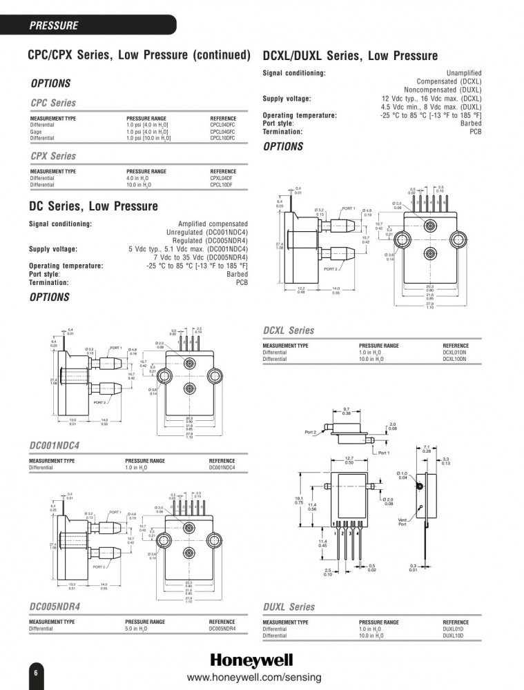 Honeywell catalogue page 6