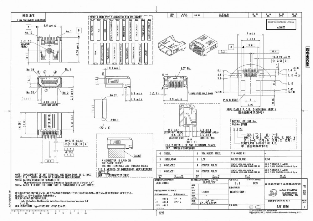 DC3R019HA1R1900 technical document page 1