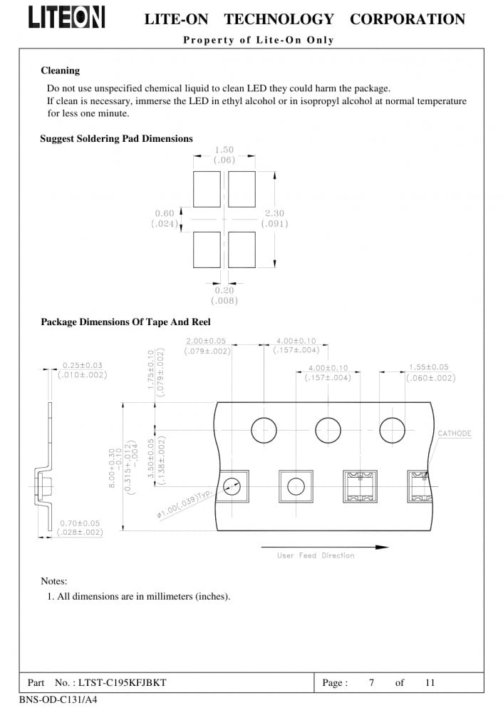 LTST-C195KFJBKT datasheet page 7