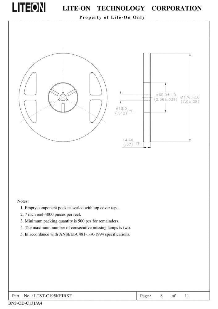 LTST-C195KFJBKT datasheet page 8