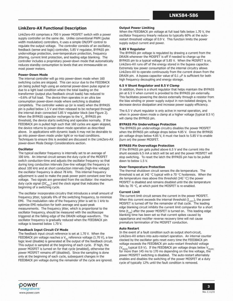 LNK585DG datasheet page 3