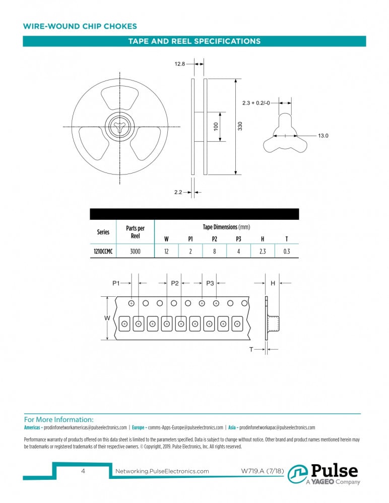 PULSE PE-1210CCMC series technical document page 4