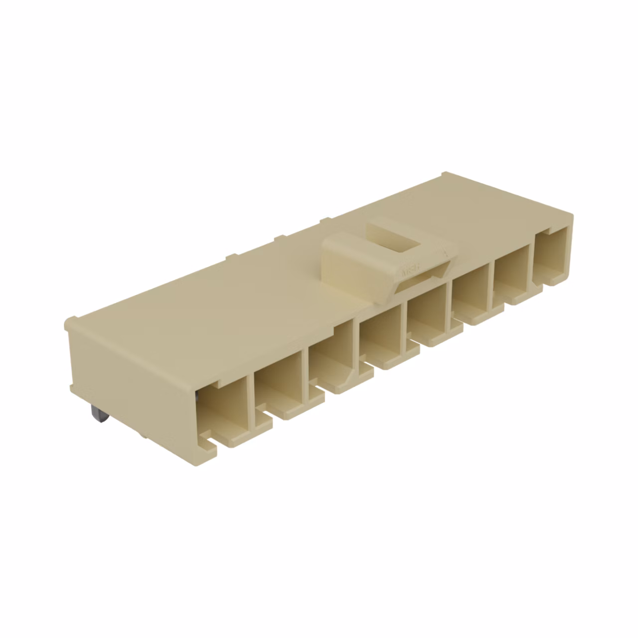 Mega-Fit ColorLock Right-Angle Header, 5.70mm Pitch, Single Row, 8 Circuits, Matte Tin (Sn) Plating, Glow-Wire Capable, Tray, Natural for sale