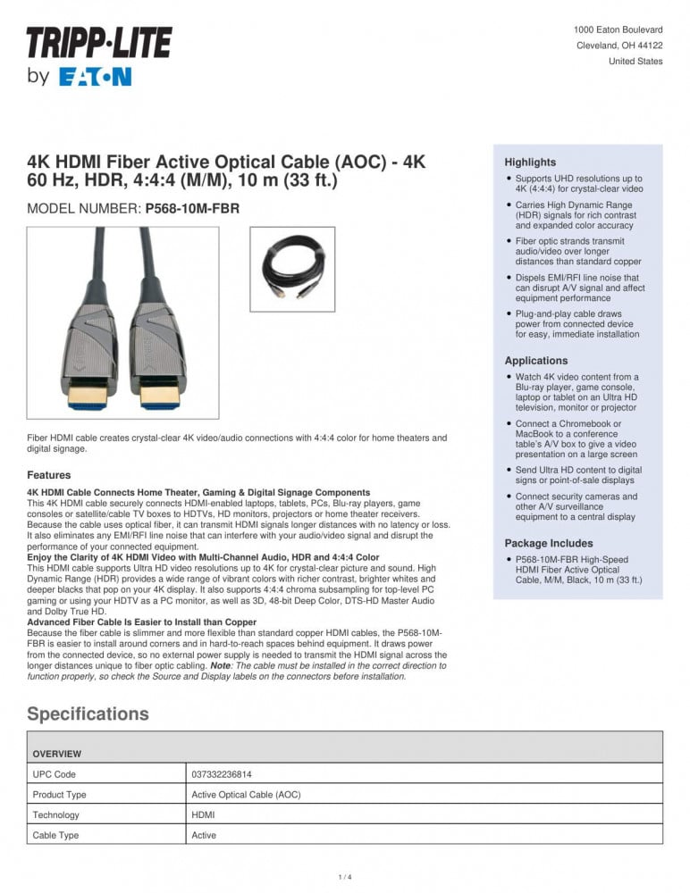 P568-10M-FBR technical document page 1