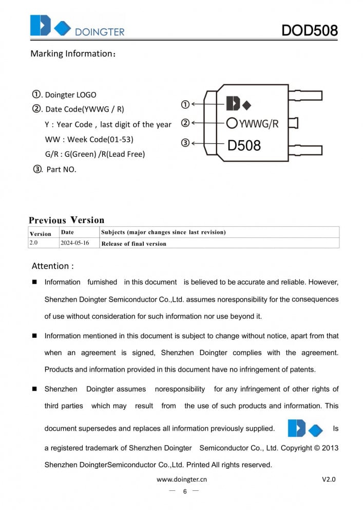 DOD508 datasheet page 6