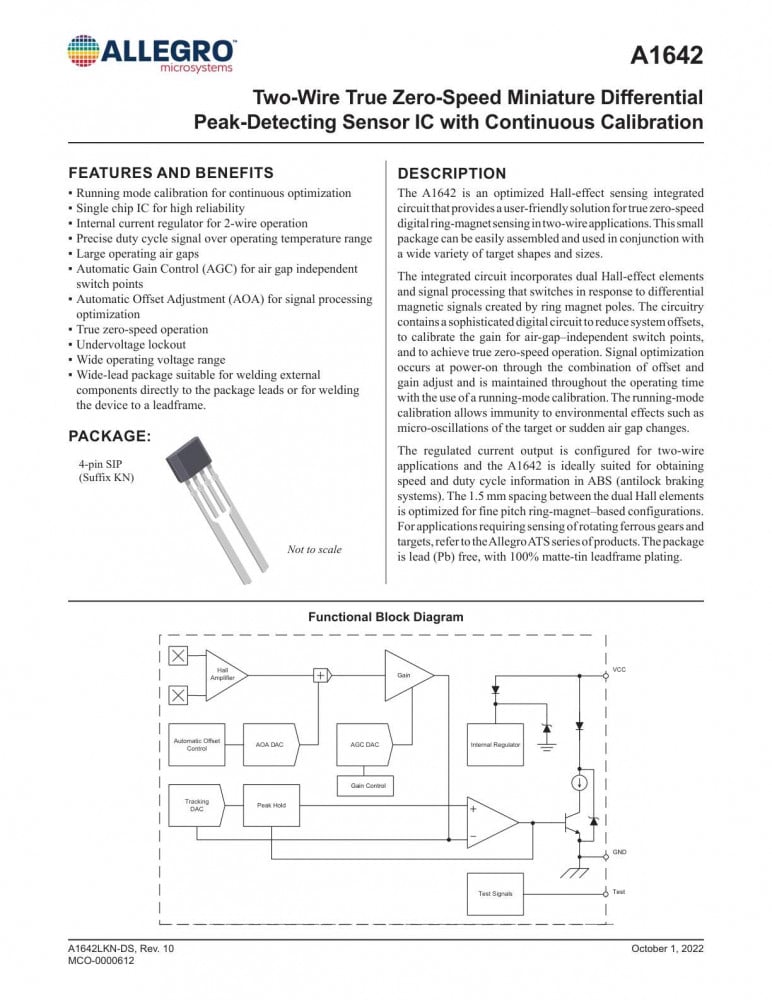 A1642 datasheet page 2