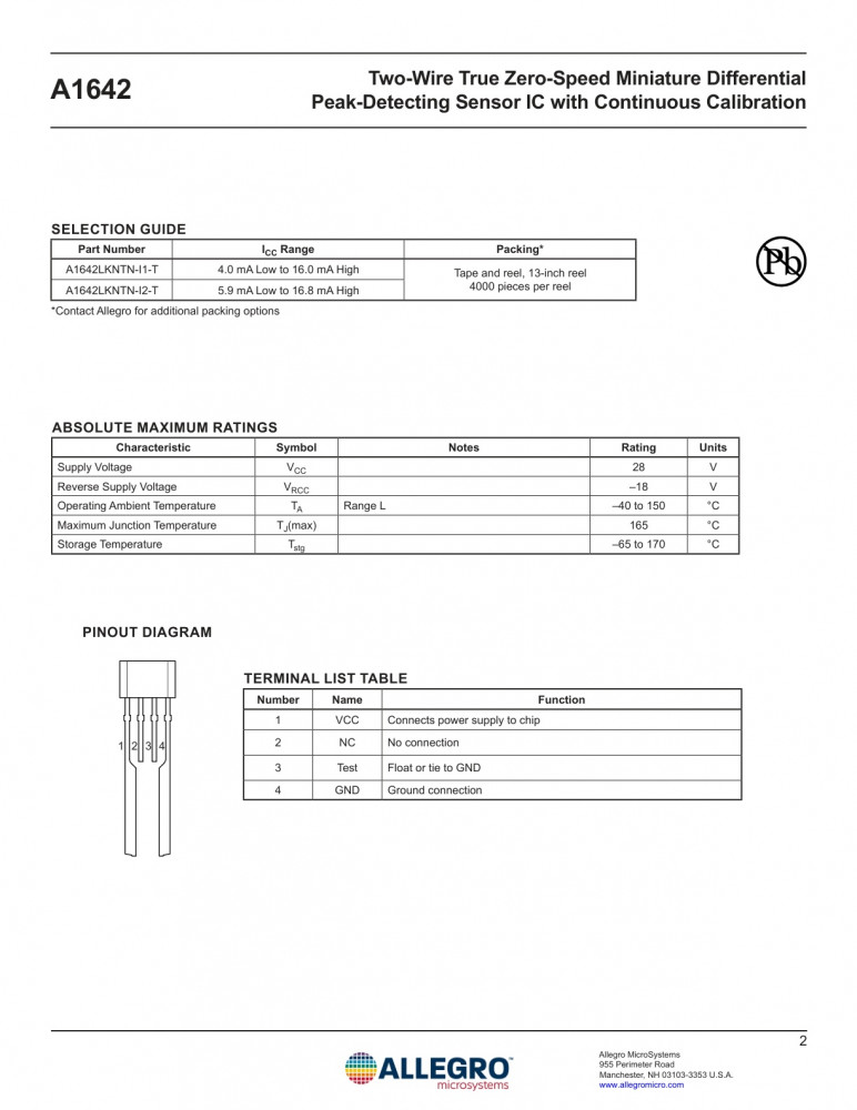 A1642 datasheet page 3