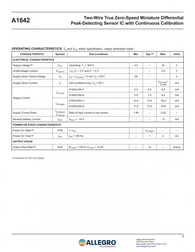 A1642 datasheet page 4