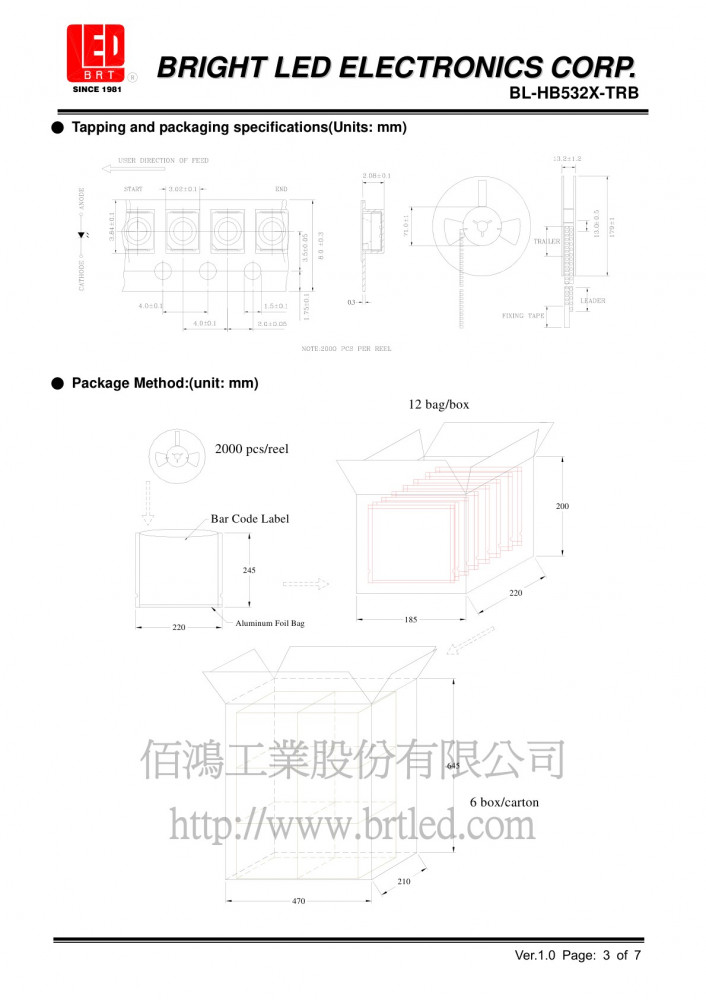 BL-HB532X-TRB technical document, page 3