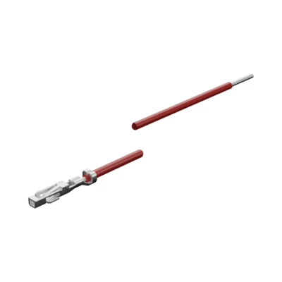 Pre-Crimped Lead iGrid-Female-to-Pigtail, Tin (Sn) Plating, 300.00mm Length, 26 AWG, Red for sale