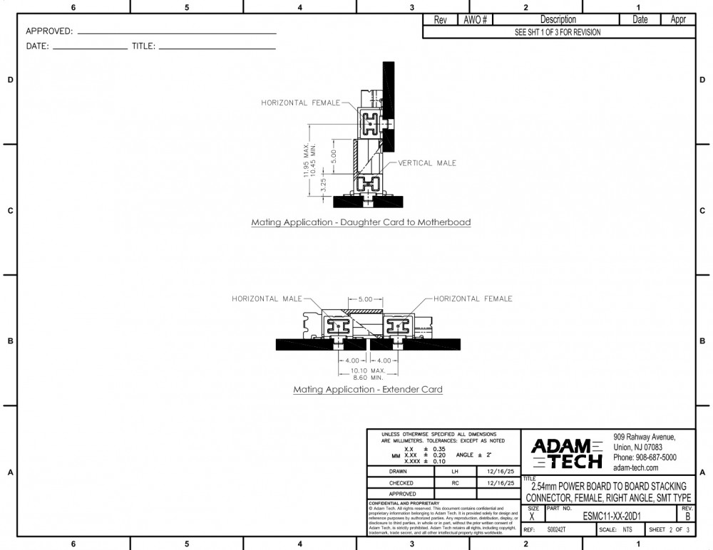 ESMC11-XX-20D1 technical drawing, sheet 2