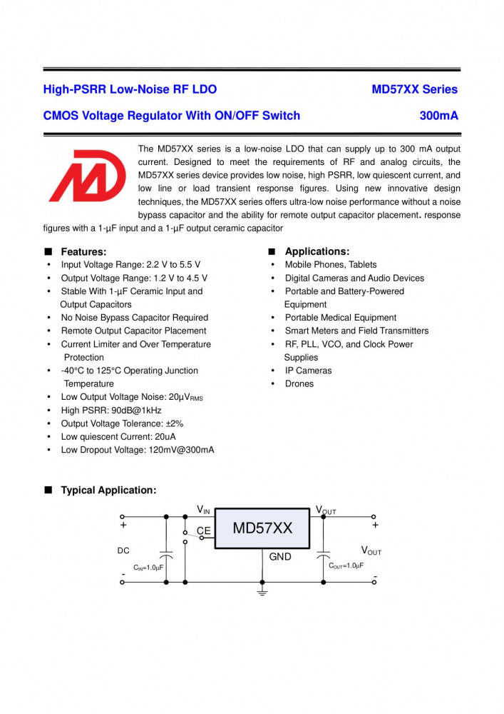 MD57XX datasheet page 1