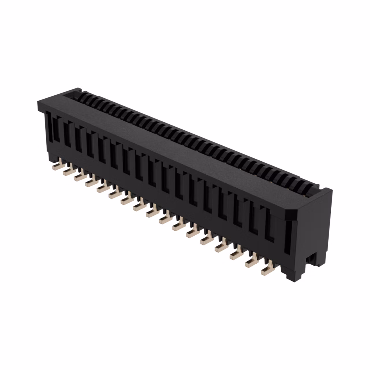 Easy-On FFC/FPC Connector, 0.50mm Pitch, Surface Mount, Vertical, Non-ZIF, Reverse Footprint, Tin Bismuth Plating, Long Terminal Type, Black, 34 Circuits for sale