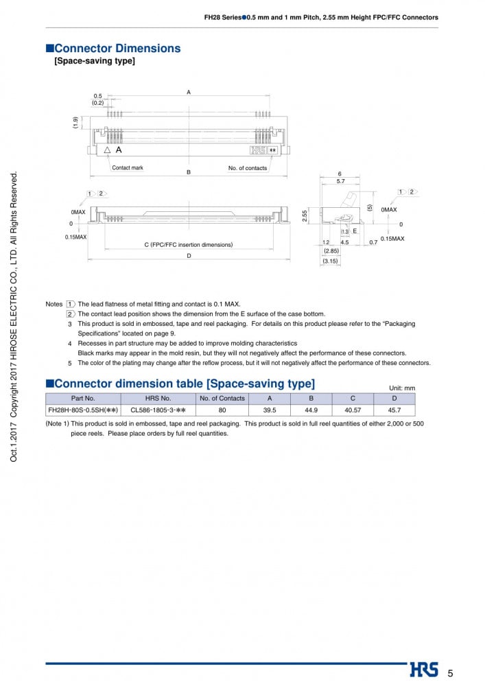 HRS FH28 datasheet page 5