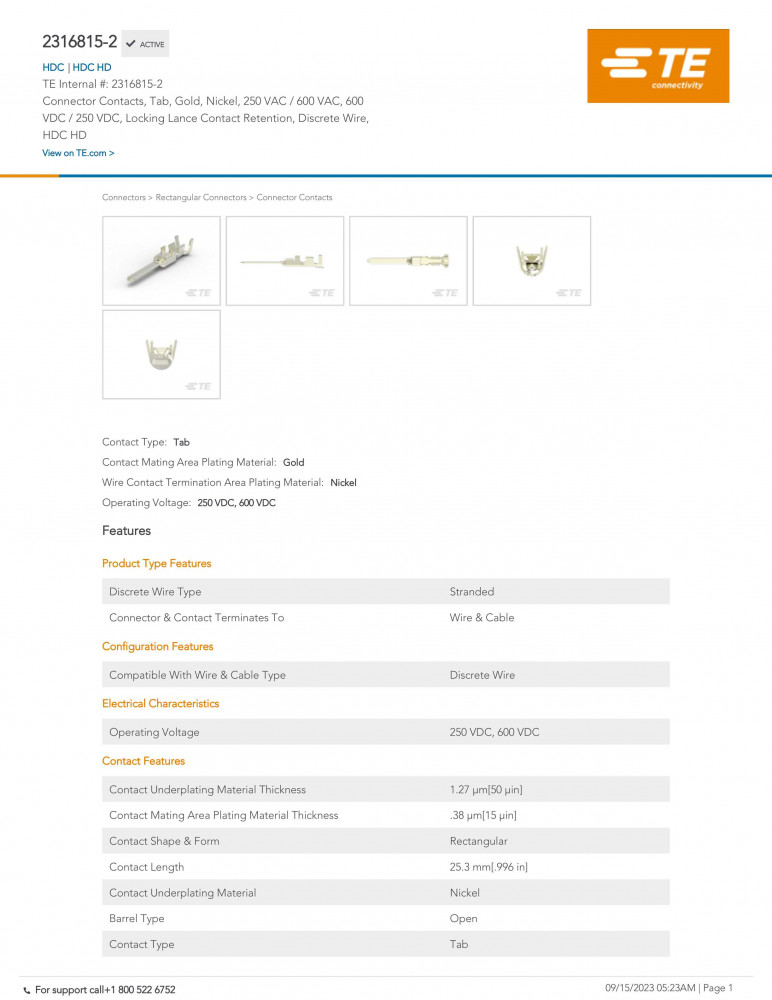 2316815-2 technical document page 1