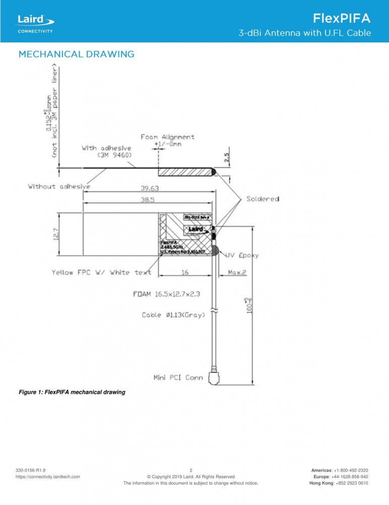 Laird 001-0021 technical document page 2