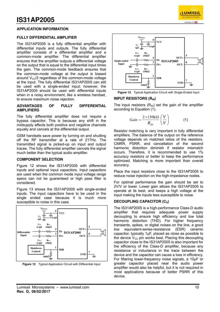 IS31AP2005 datasheet page 10