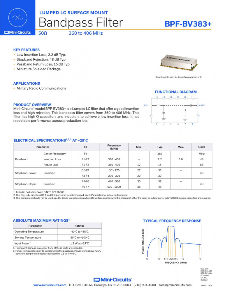 BPF-BV383+ technical document page 1