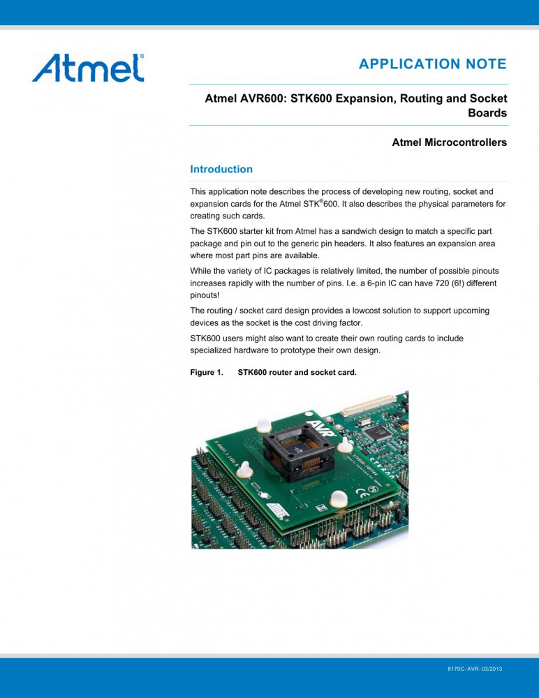 ATSTK600-RC52 documentation page 1