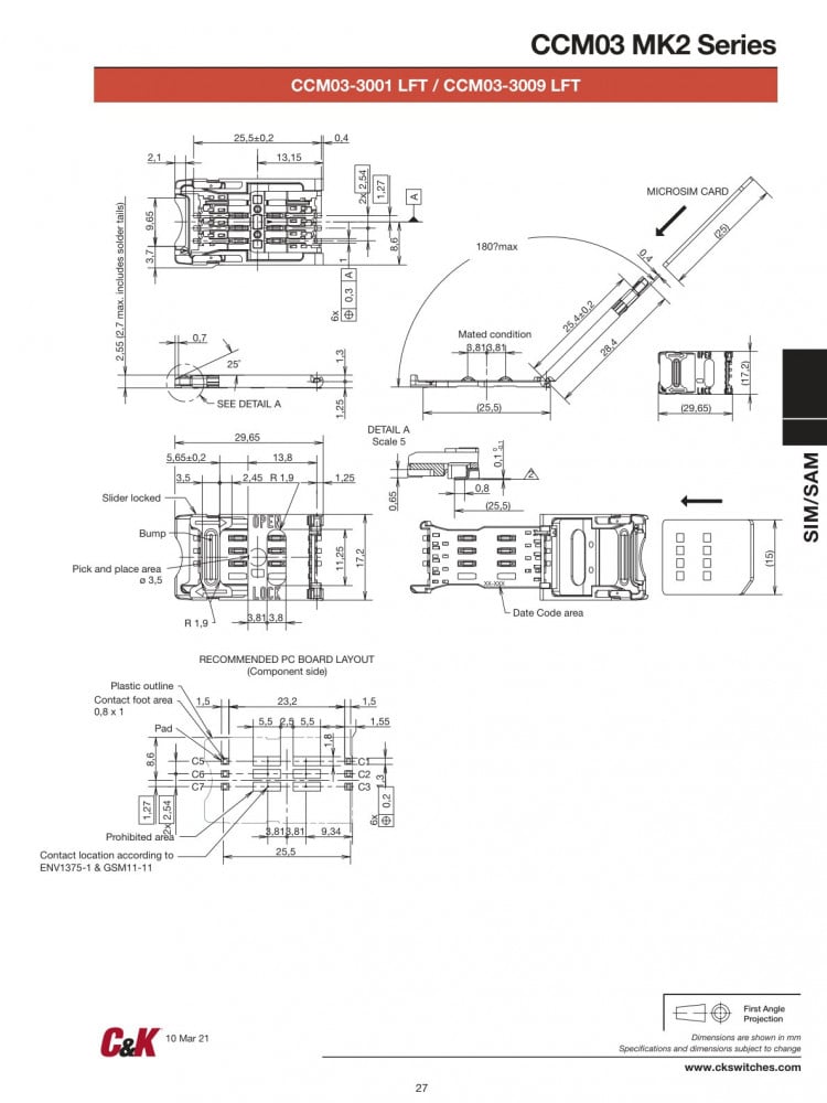 C&K CCM03 MK2 datasheet page 2