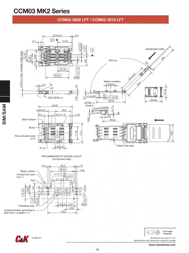 C&K CCM03 MK2 datasheet page 3