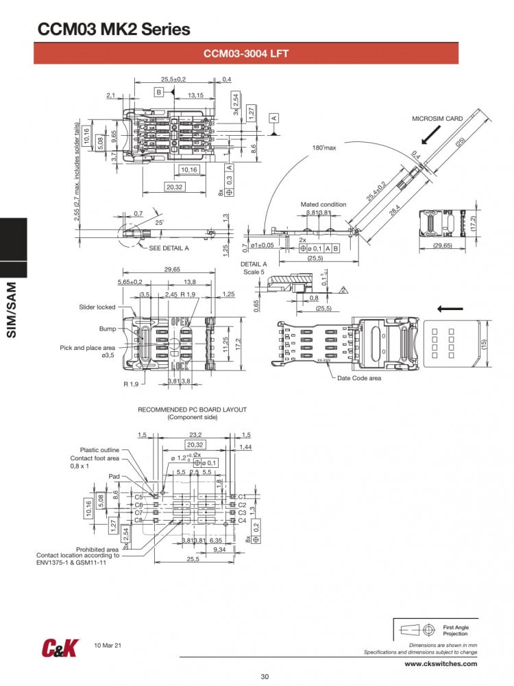 C&K CCM03 MK2 datasheet page 5