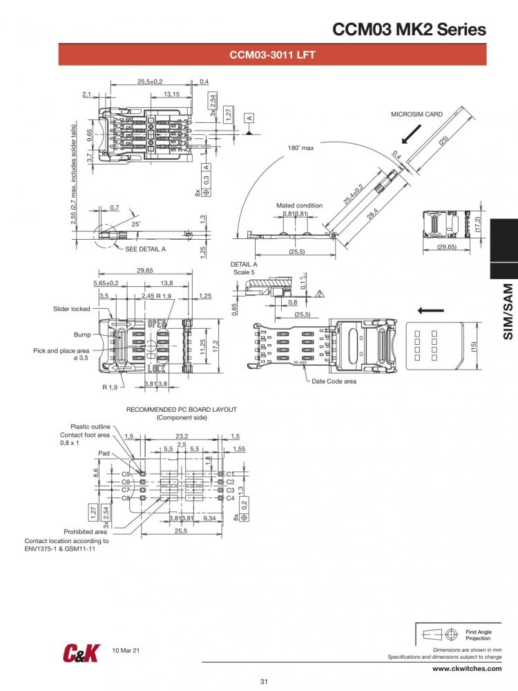 C&K CCM03 MK2 datasheet page 6
