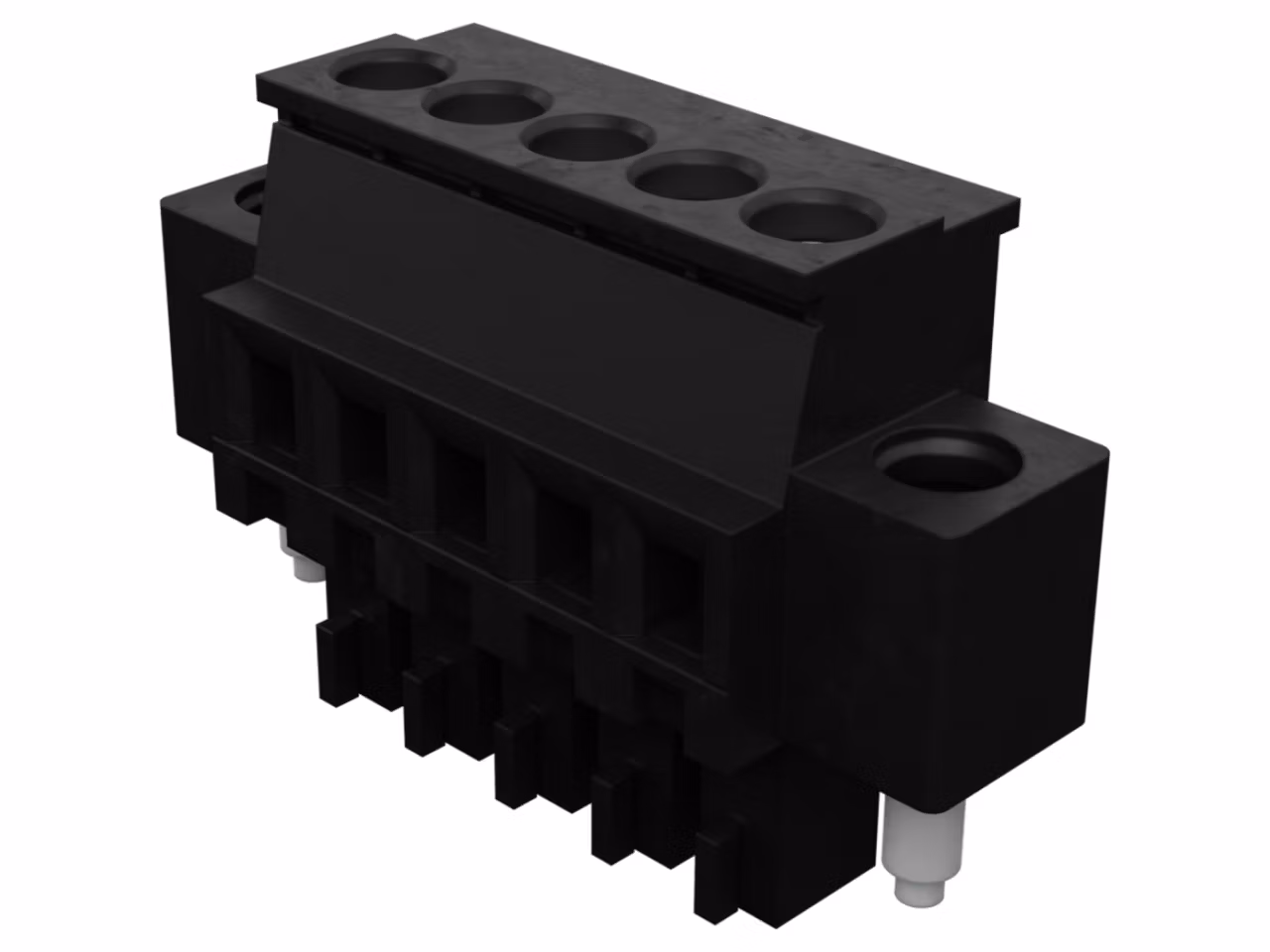 3.81mm Pitch Eurostyle Vertical Plug, with Retention Screws and Standard Imprinting, Front Wire Entry, Black, 5 Circuits for sale